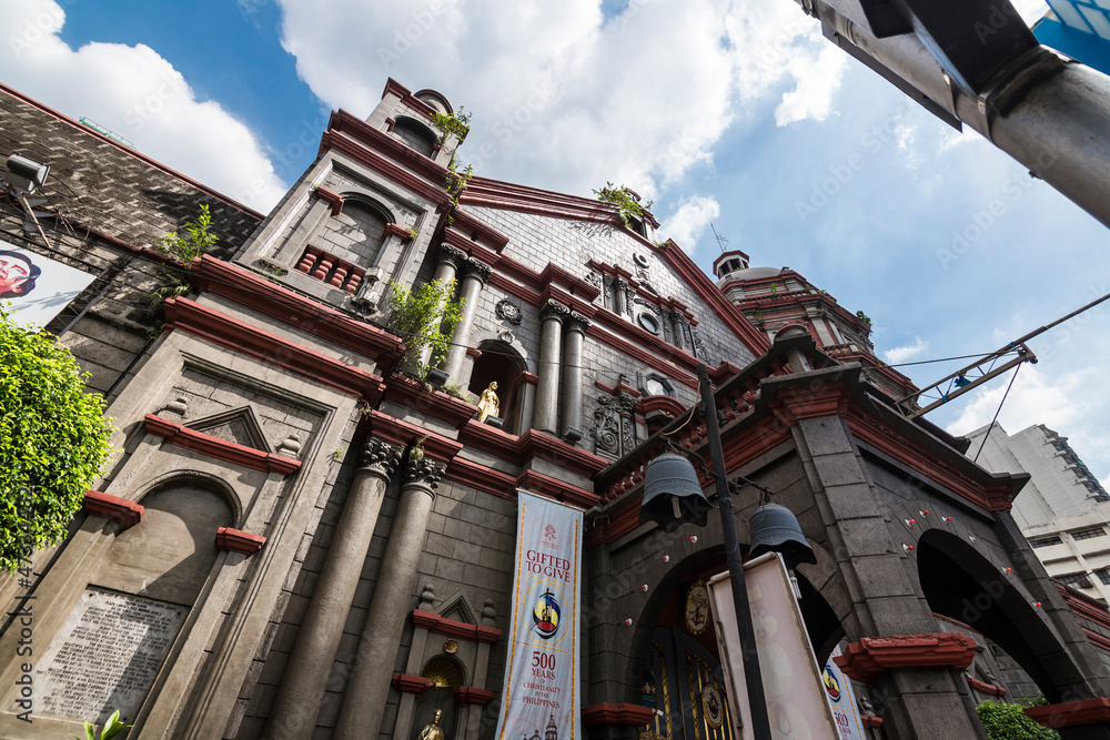 Binondo, Manila, Philippines - Dec 2021: Minor Basilica and National Shrine of Saint Lorenzo ...