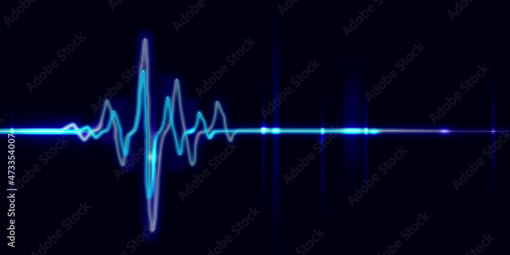 heart wave line equalizer pulse abstract background 3d illustration ...