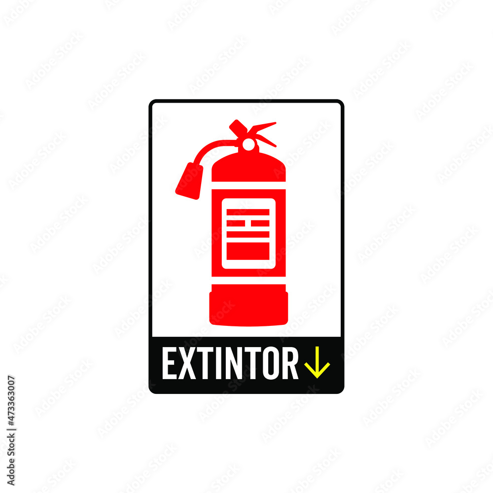 Fire Extinguisher Sign Vector, Easy To Use And Print Design Templates ...