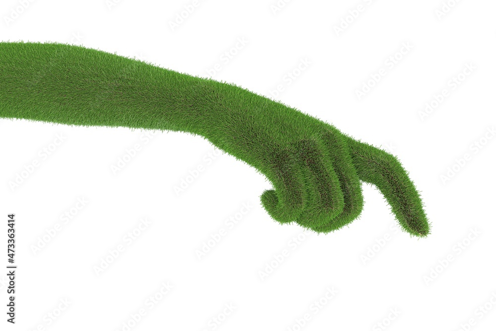 Gaia hand cover by grass, mother nature concept. Hand reaching. empty ...