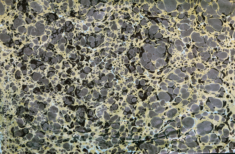 Earth tone colored, Battal Ebru or Somaki art. Traditional Turkish Ebru ...