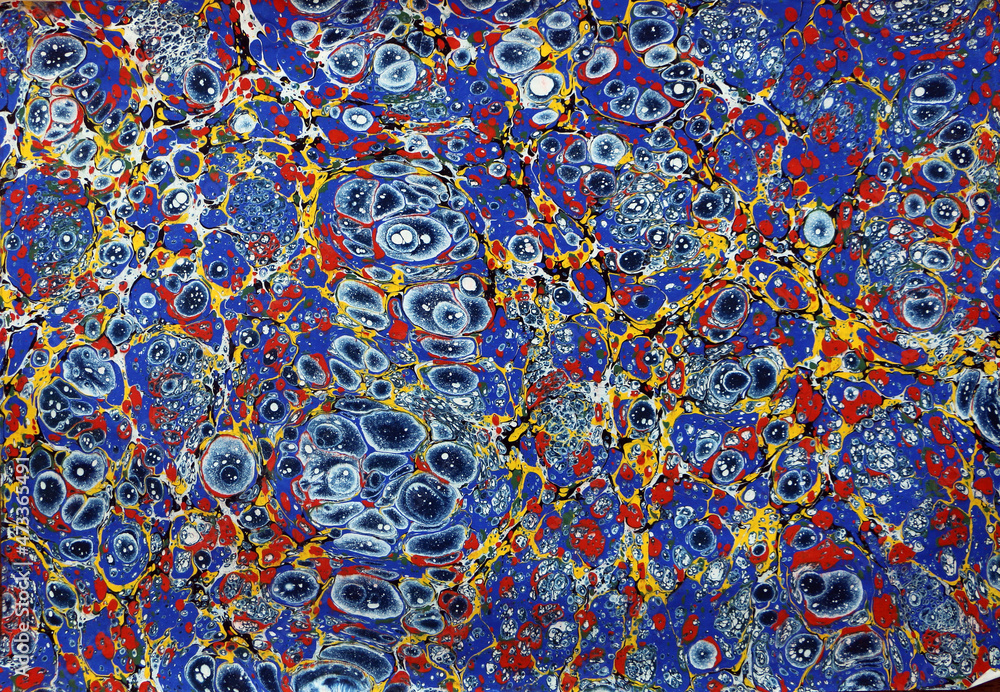 Earth tone colored, Battal Ebru or Somaki art. Traditional Turkish Ebru ...