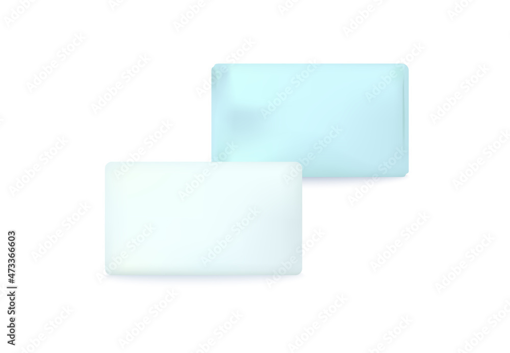 Soap and blank packaging box template, realistic vector illustration ...