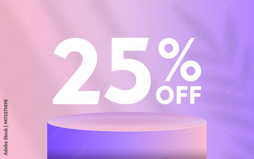 Abstract minimal scene on pastel background with cylinder podium and ...