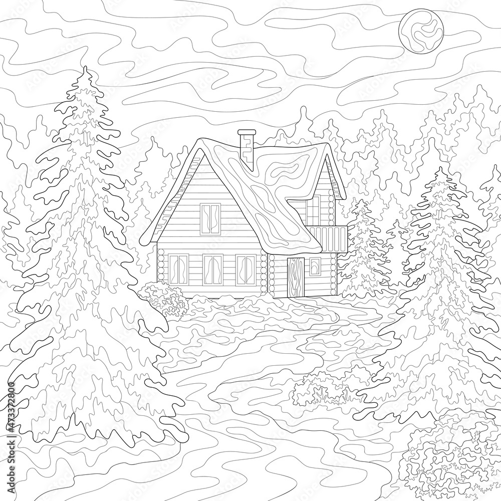 Tree Log Coloring Page