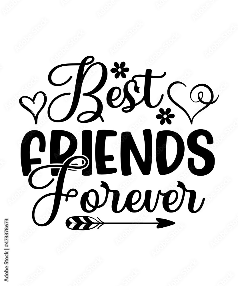 Friendship Svg Bundle, Friends Svg, Best Friends Svg, Besties to the ...
