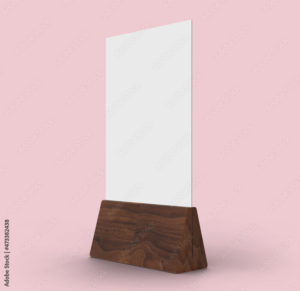 Promotional Table Tent Mockup Template for A4 display. Stock ...