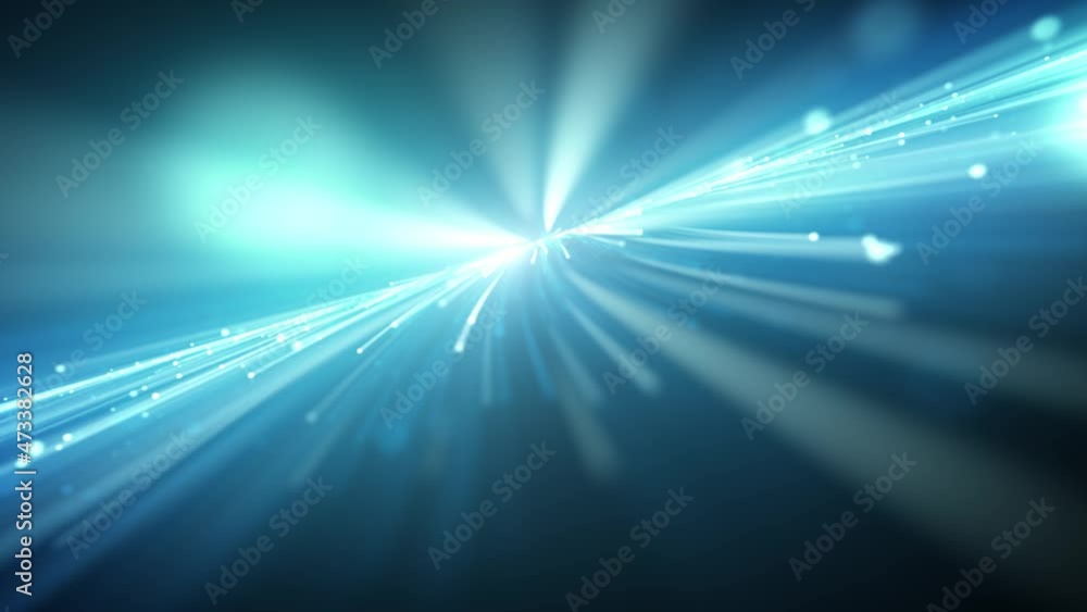 Abstract Light Fiber Strings Flowing Background Loop/ 4k animation of ...
