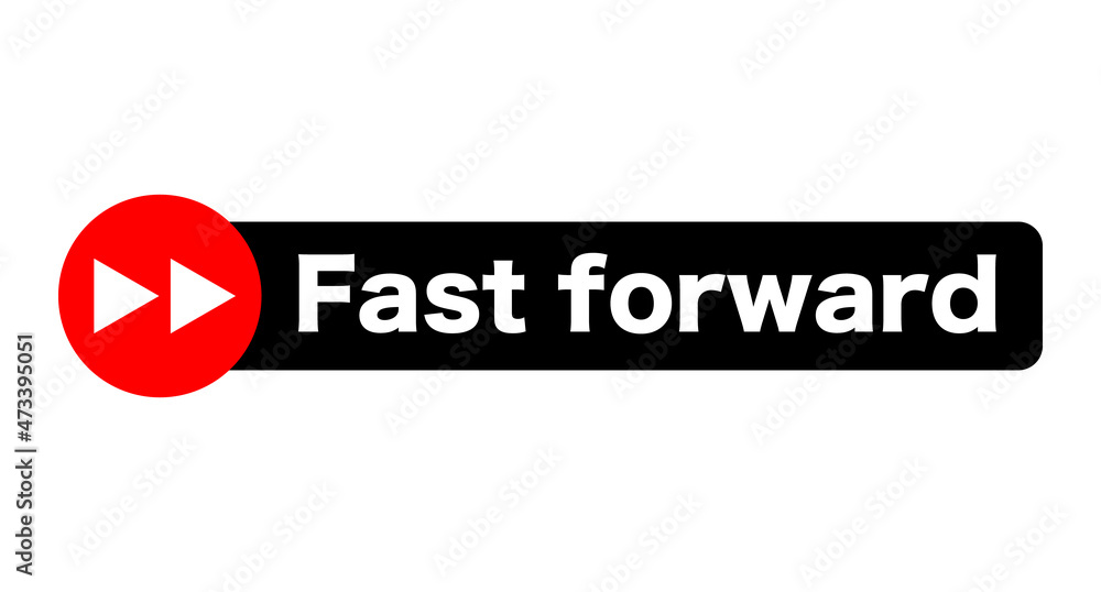 Vetor de Fast forward button and Fast Forward character. Vector logo ...