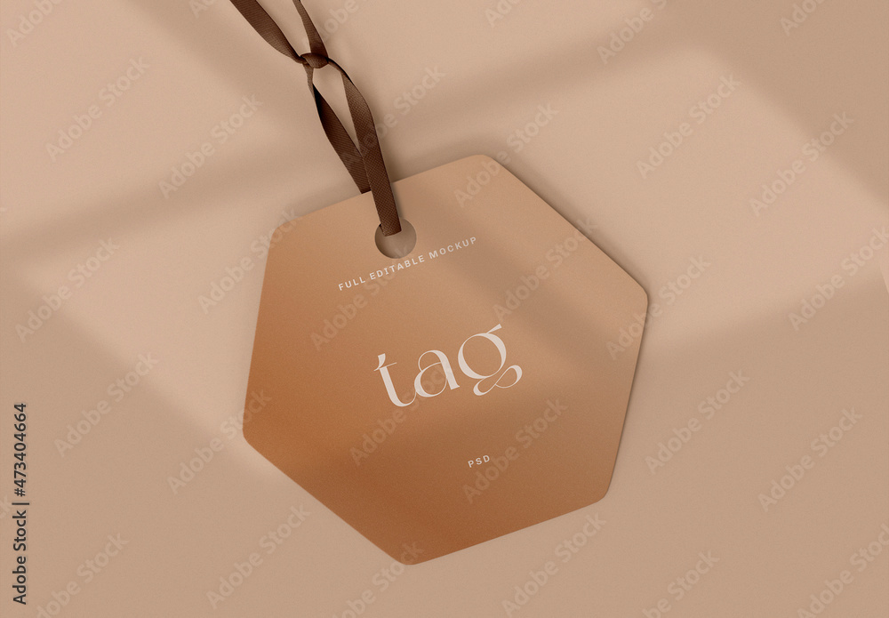 3D Label Tag Mockup Stock Template | Adobe Stock