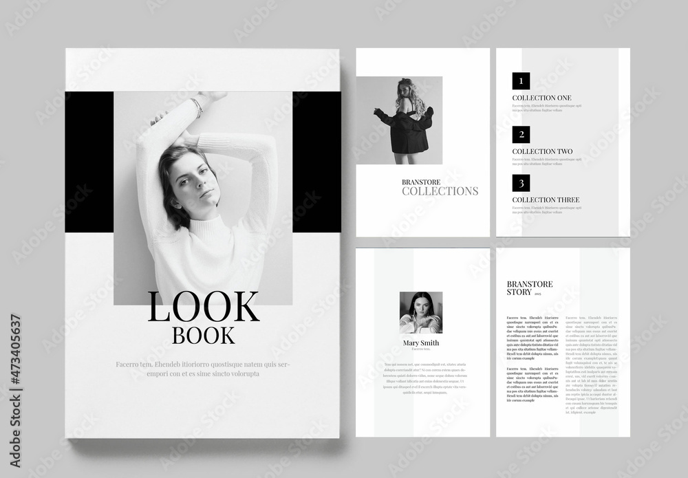 Fashion Lookbook Layout Stock Template | Adobe Stock