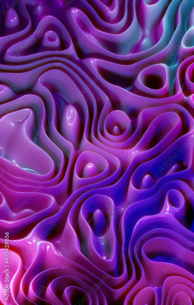 Seamless Animation Of Plastic Colored Material Forming Curves And Shap ...