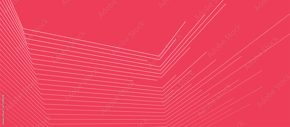 Pink white minimal lines abstract futuristic tech background. Vector ...