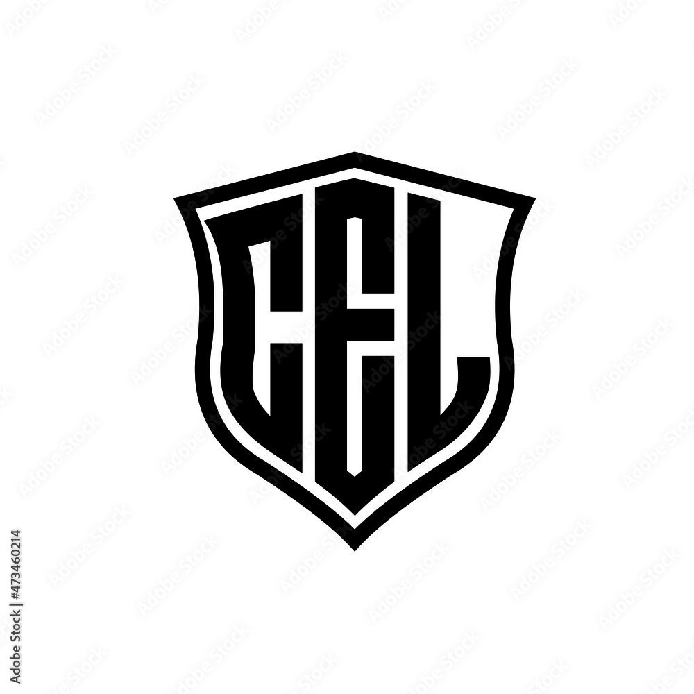 CEL letter logo design with white background in illustrator, vector ...