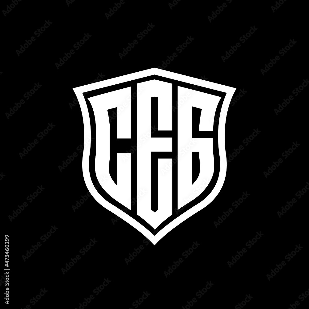 CEG letter logo design with black background in illustrator, vector ...