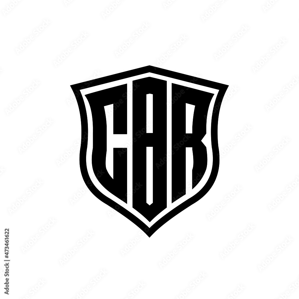 Vecteur Stock CBR letter logo design with white background in ...