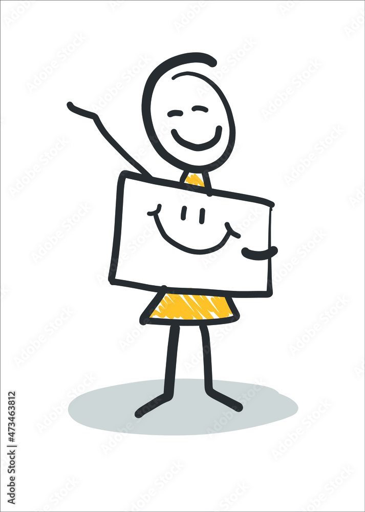 Stick figure people, working life, daily life. Freehand drawing. Vector ...