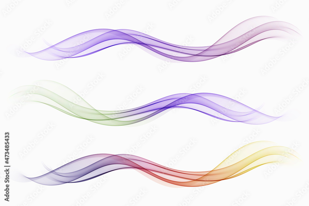 Collection of wavy vector shapes. Transparent element Wave background ...