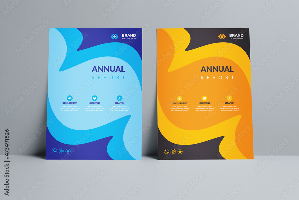 The Modern Annual Report Catalog Cover Design Template Adept to the ...