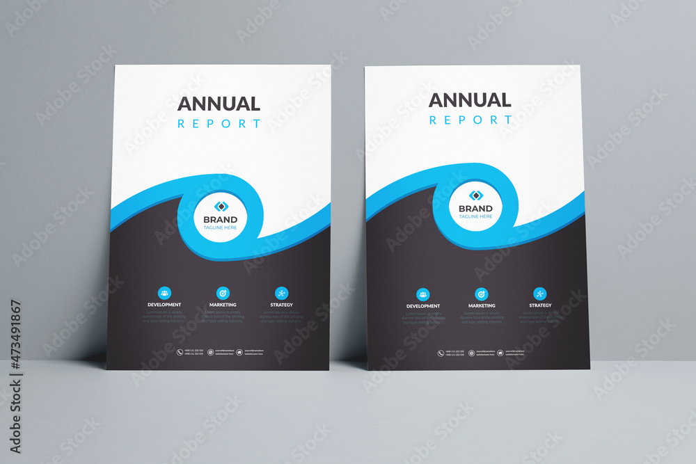 The Modern Annual Report Catalog Cover Design Template Adept to the ...