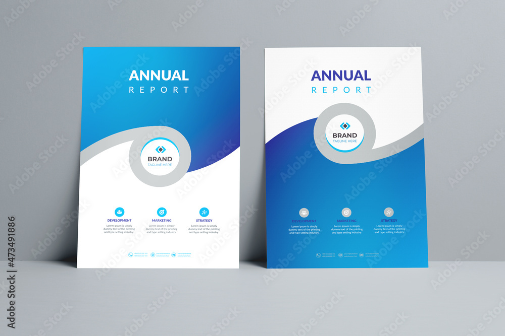 The Modern Annual Report Catalog Cover Design Template Adept to the ...