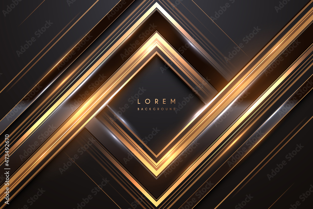 Abstract black and gold geometric shapes background Stock Vector ...