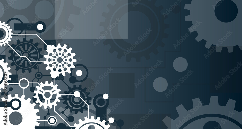 Technology gears Abstract techno gear background with geometric wheels ...
