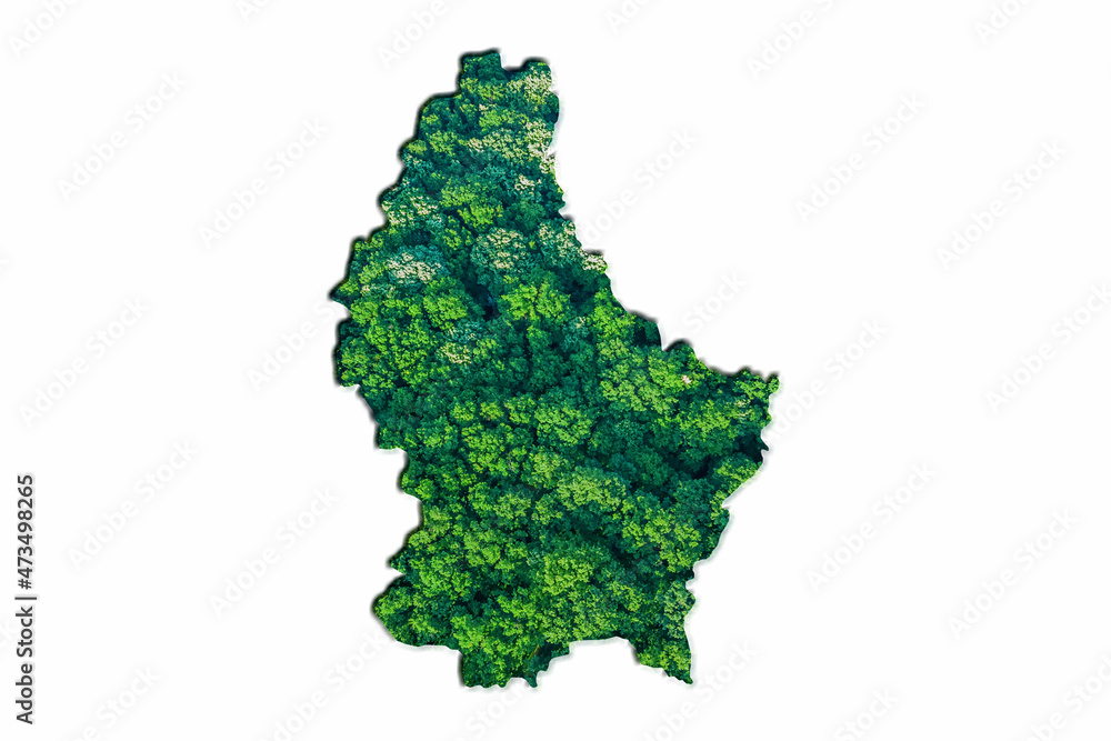 Green Forest Map of Luxembourg Stock Photo | Adobe Stock