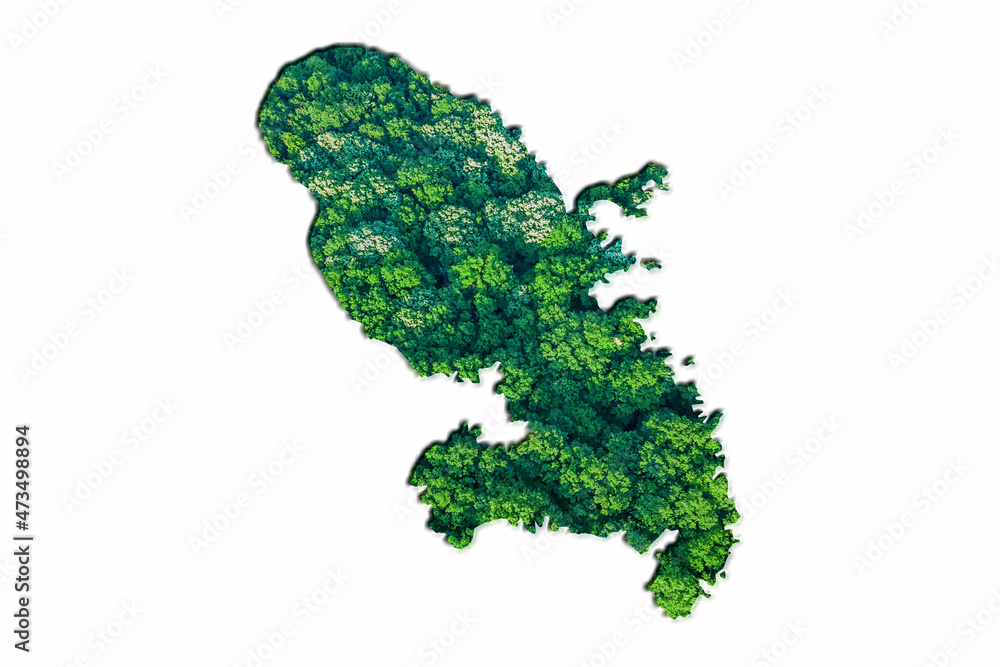Green Forest Map of Martinique Stock Photo | Adobe Stock