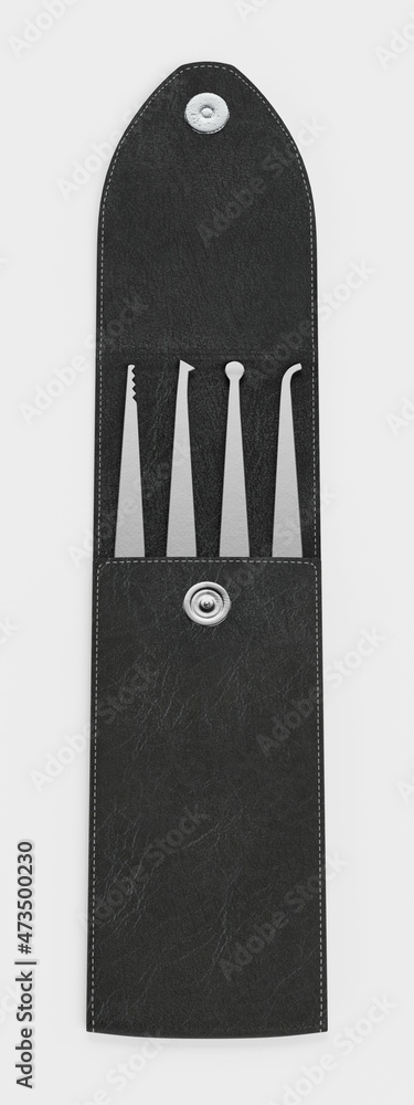 Realistic 3D Render of Lock PIcks Stock Illustration | Adobe Stock