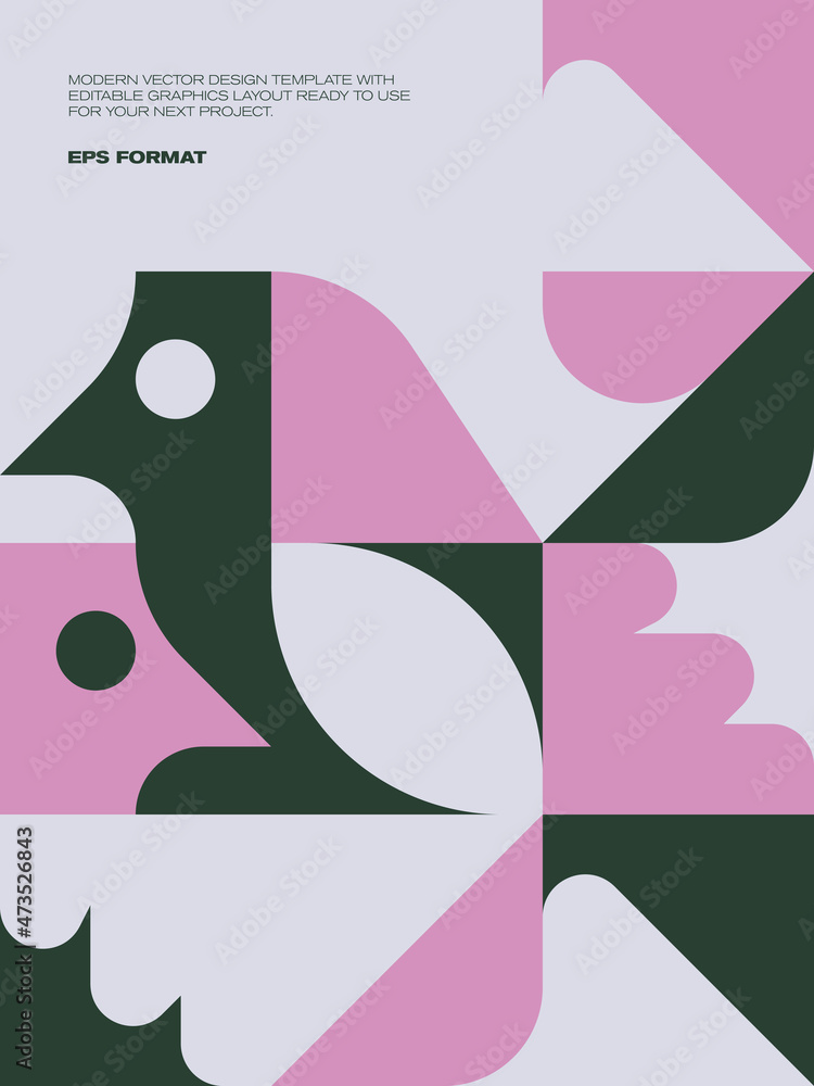 New Modernism Vector Poster Template Design Stock Vector | Adobe Stock