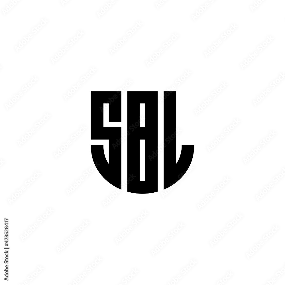 SBL letter logo design with white background in illustrator, vector ...
