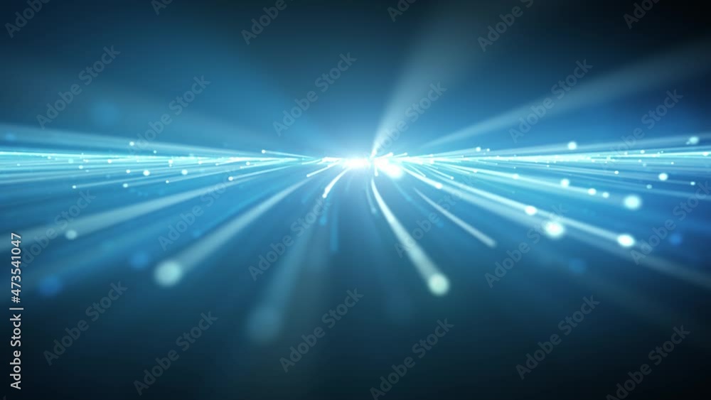 Abstract Light Fiber Strings Flowing Background Loop/ 4k animation of ...