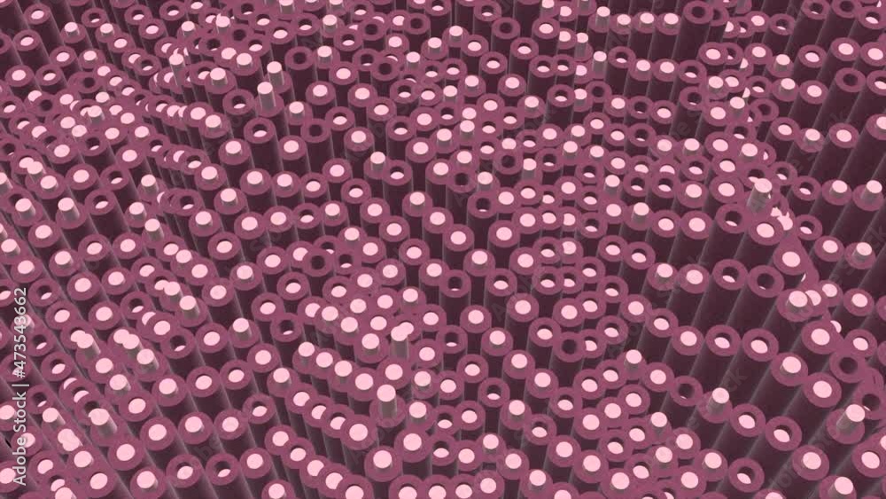 Background of animated tubes creating colorful wavy texture, seamless ...