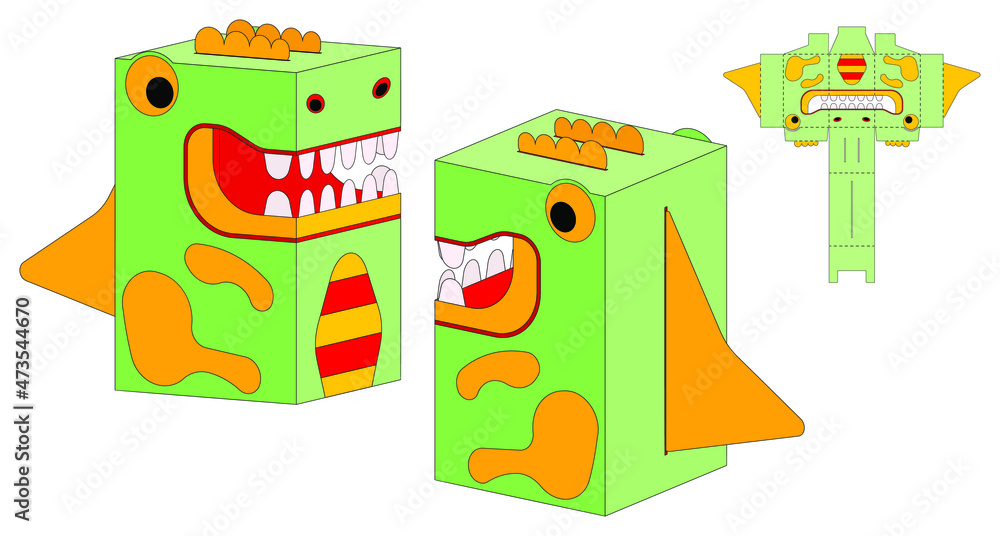Gift Box Design for Candy and Biscuits. Die Cut Packaging for Retail ...