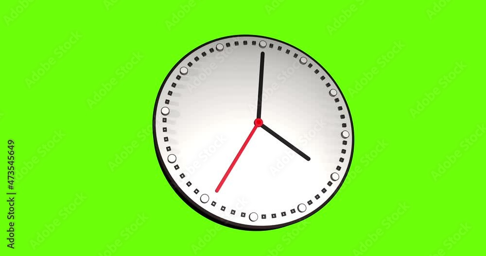 Vidéo Stock 3D Clock animation with moving time pointer, 24 hour ...