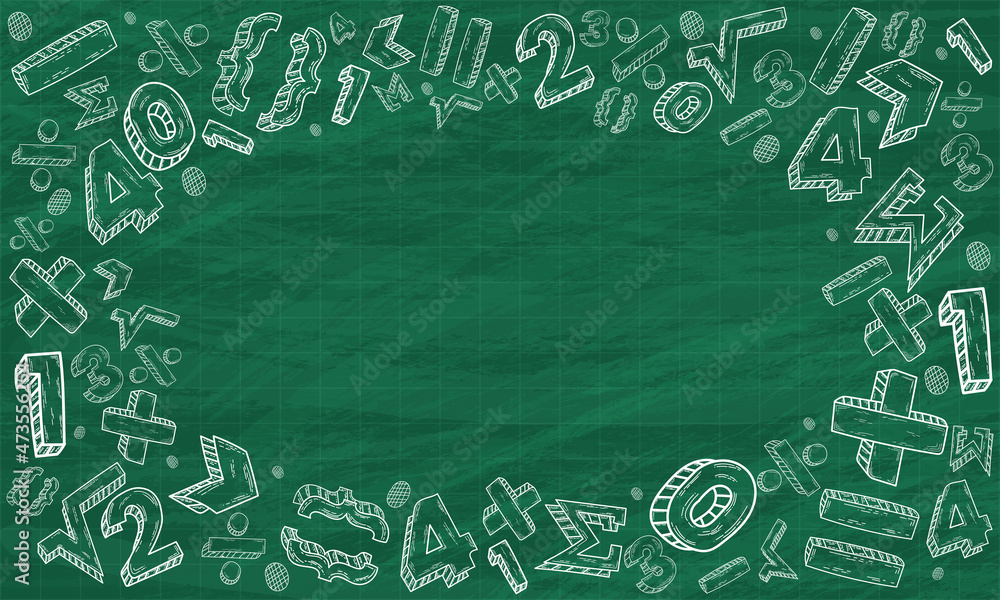 chalkboard math background symbols formulas, , eudcation background ...