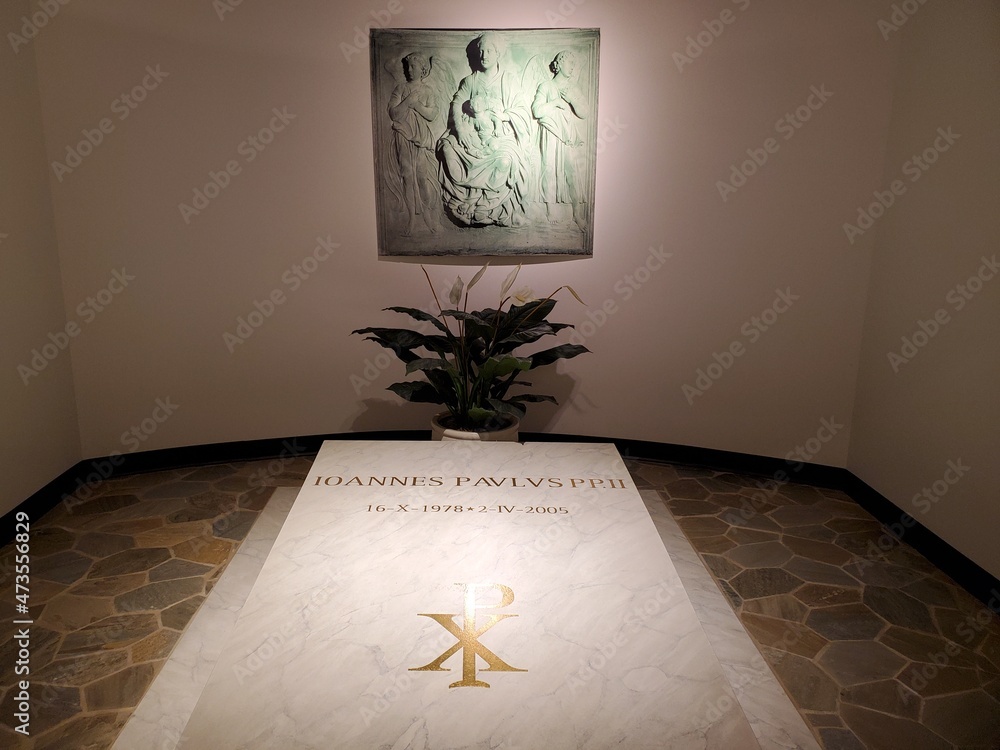 A Replica of the Crypt of Pope John Paul II on Display in the National ...