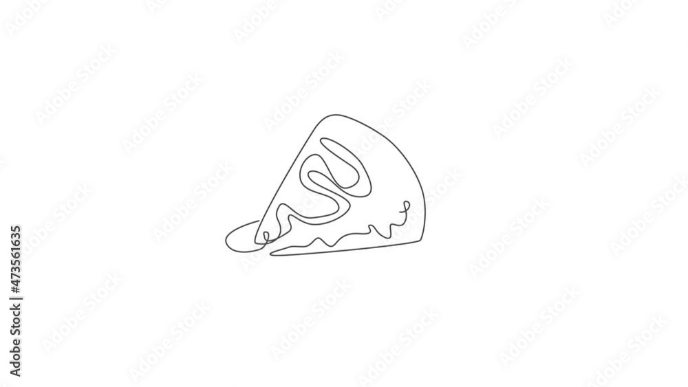 Animated self drawing of one continuous line draw fresh delicious ...