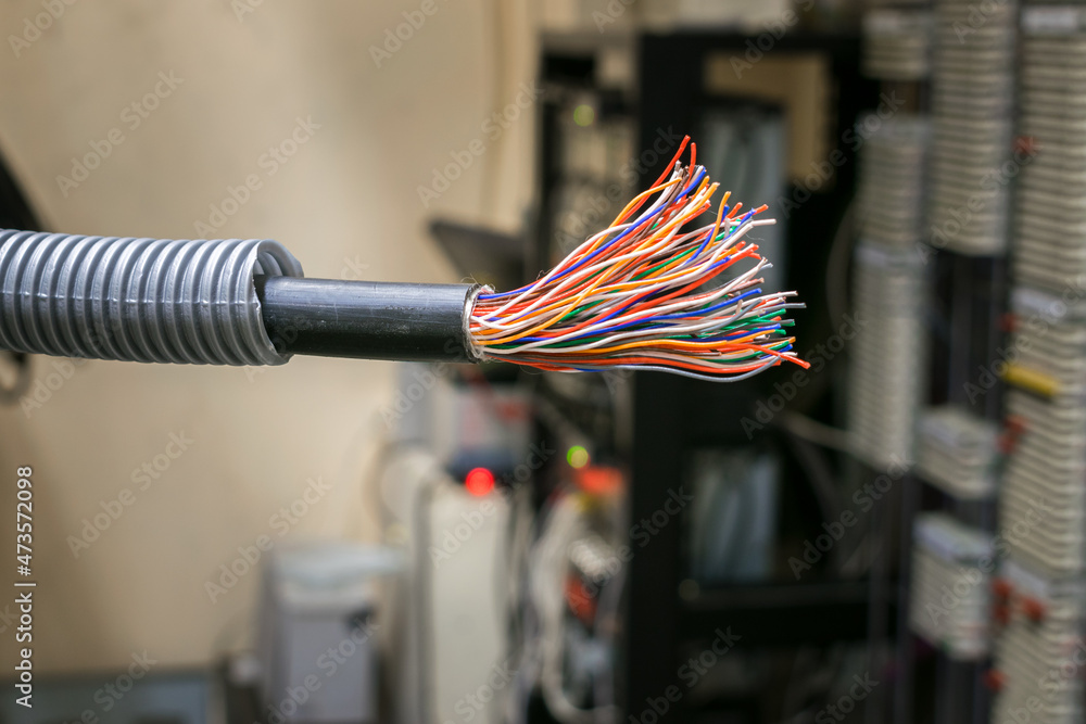 There is a damaged stranded cable in the server room. The main ...