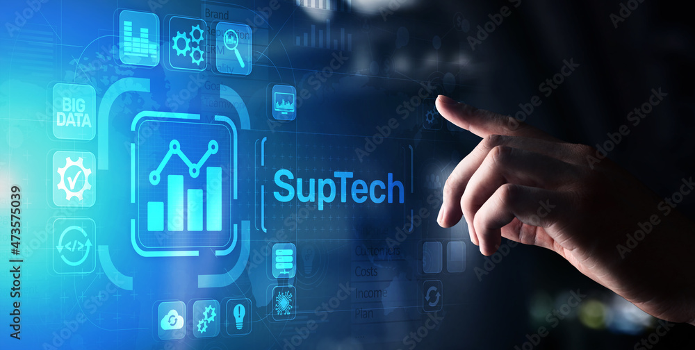 Suptech Regtech Supervisory Regulation technology concept on virtual ...