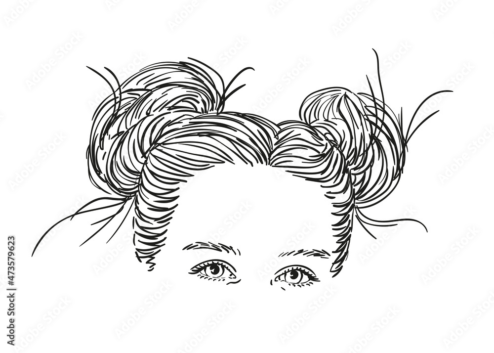 How To Draw A Girl With A Bun