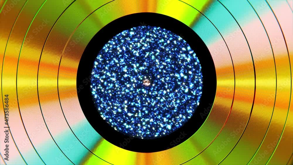 Realistic seamless looping 3D animation of the shining blue sequin ...