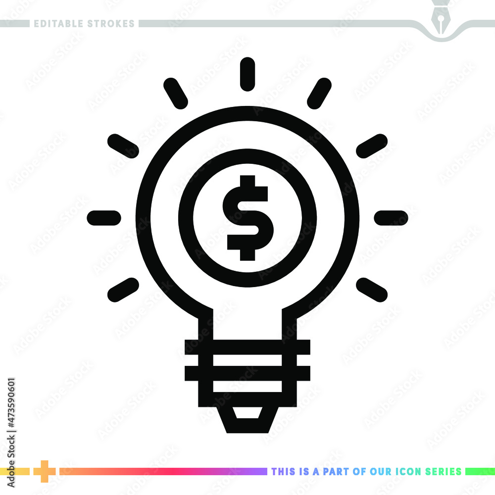 Editable line icon of as business method patents customizable black ...