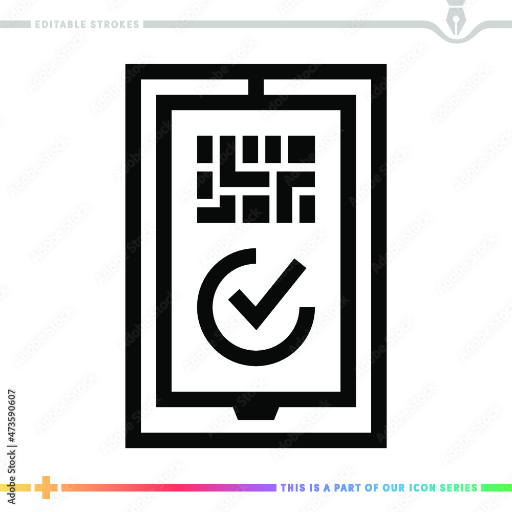 Editable line icon of routine health checks as a customizable black ...