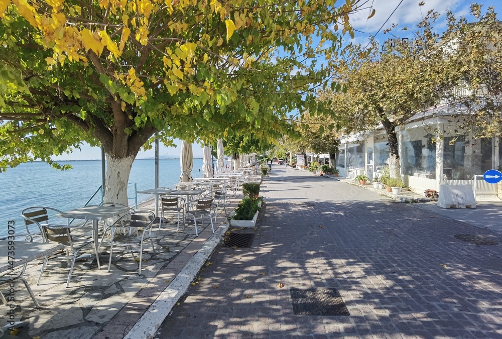 sea beach in menindi village tourist resort in aitoloakarnania ...