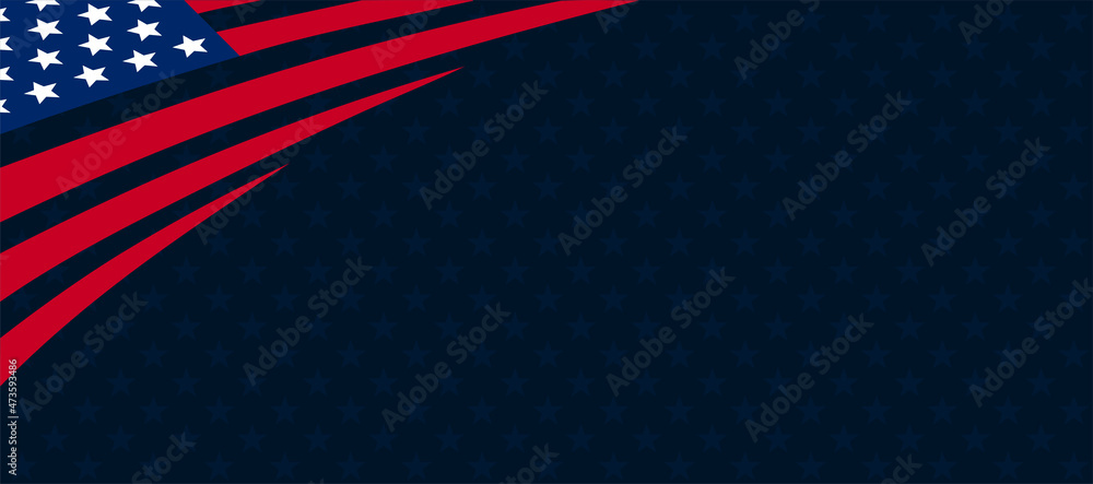 USA patriotic banner background. Vector EPS10. Stock Vector | Adobe Stock