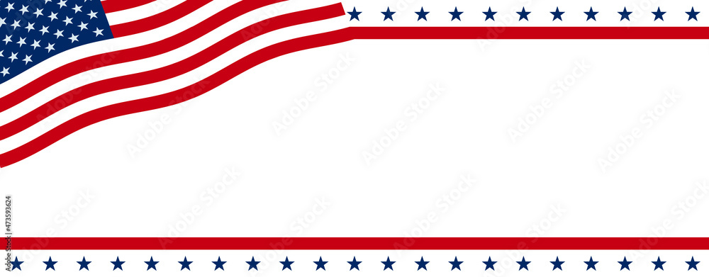 USA patriotic banner background. Vector EPS10. Stock Vector | Adobe Stock