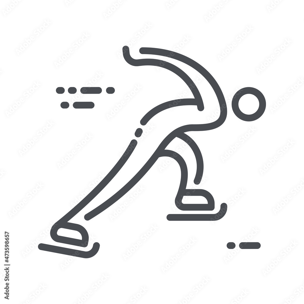 Speed skating competition symbol isolated on transparent background ...