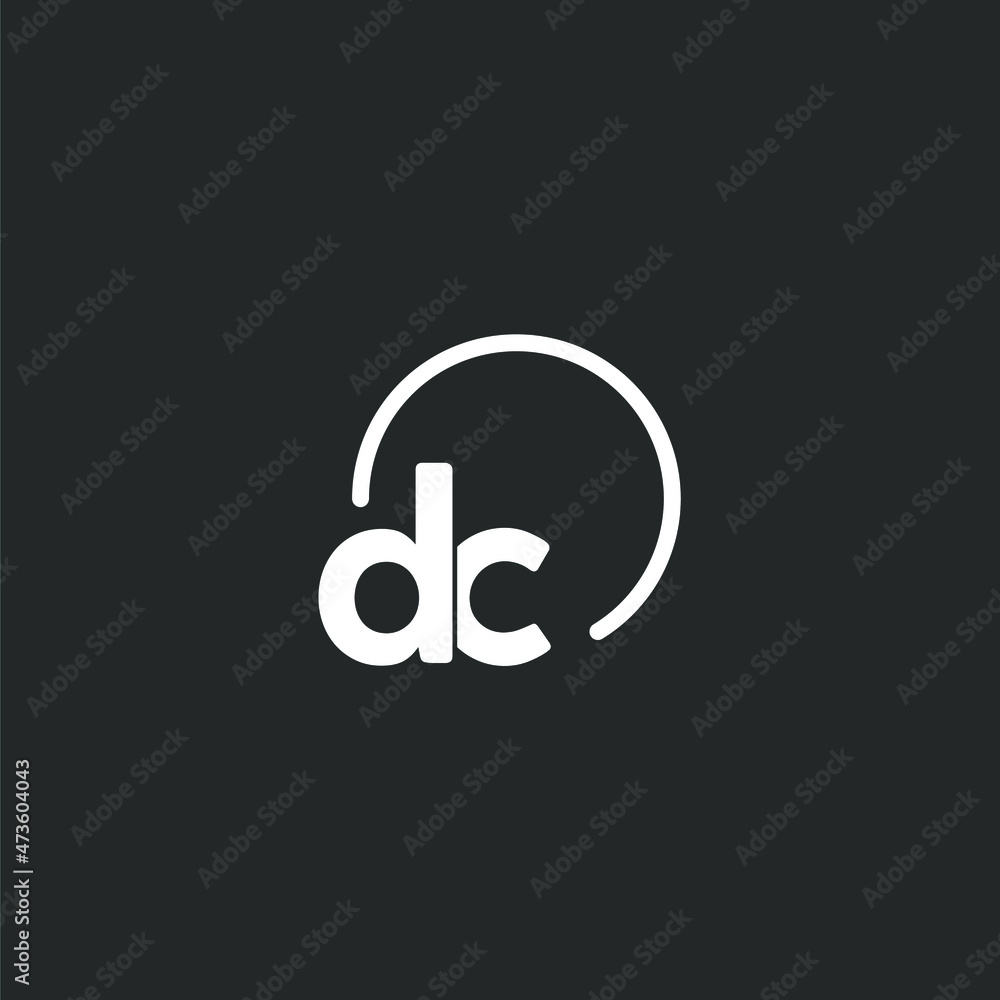 DC initial logo with rounded circle Stock Vector | Adobe Stock